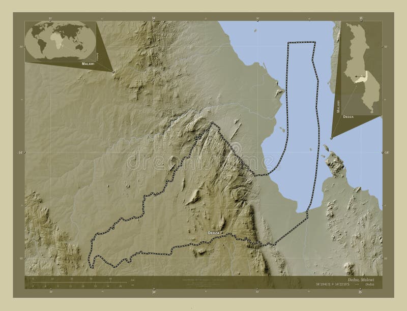 Dedza, Malawi. Wiki. Labelled Points of Cities Stock Illustration ...