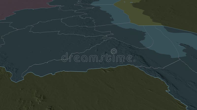 Dedza Extruded. Malawi. Stereographic Satellite Map Stock Video - Video ...