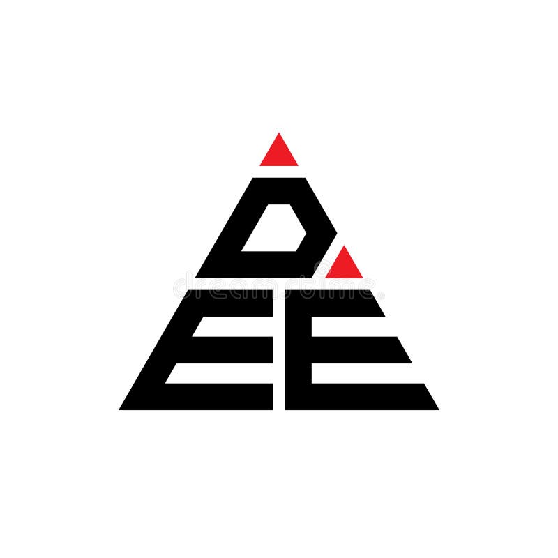DEE Triangle Letter Logo Design with Triangle Shape. DEE Triangle Logo ...