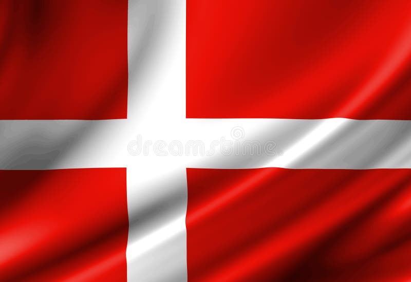 Deense vlag stock illustratie. Illustration of land, verkiezing - 5027279