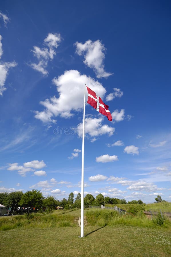 Deense vlag stock afbeelding. Image of deens, wijnoogst - 88135703