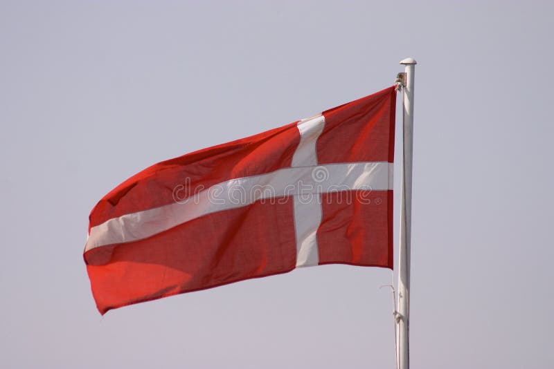 Deense vlag stock afbeelding. Image of denemarken, rood - 714067