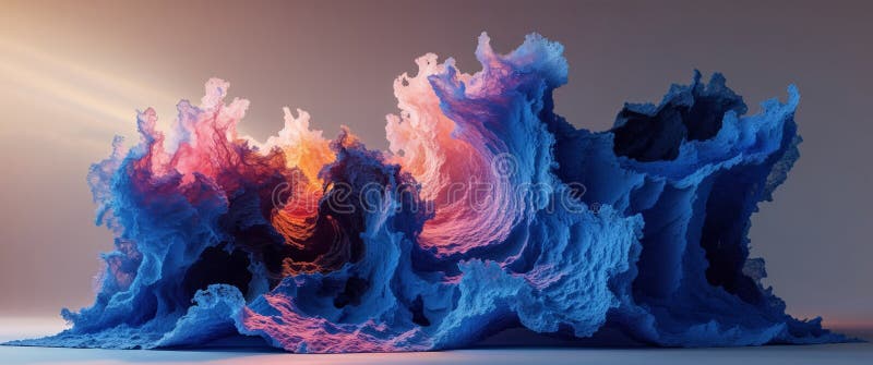 Deep Abstract Artwork with Soft Ambient Light Stock Image - Image of ...