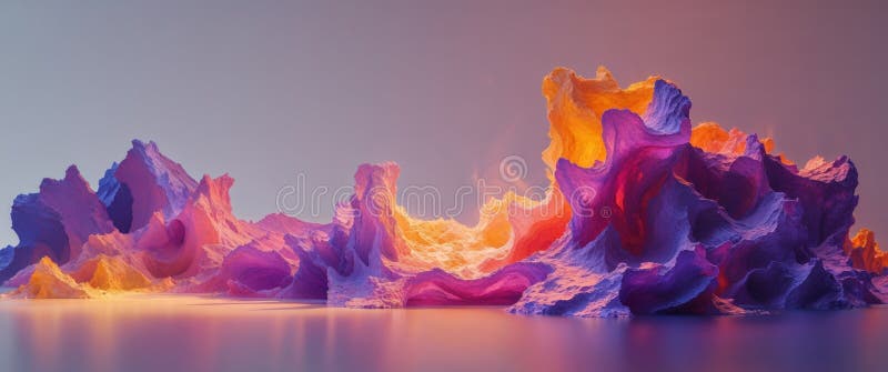 Deep Abstract Artwork with Soft Ambient Light. Stock Image - Image of ...