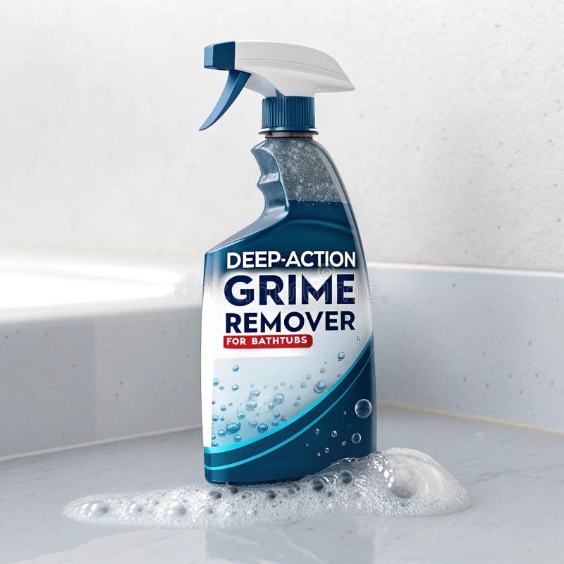 Deep Action Grime Remover for Bathtubs Stock Illustration ...