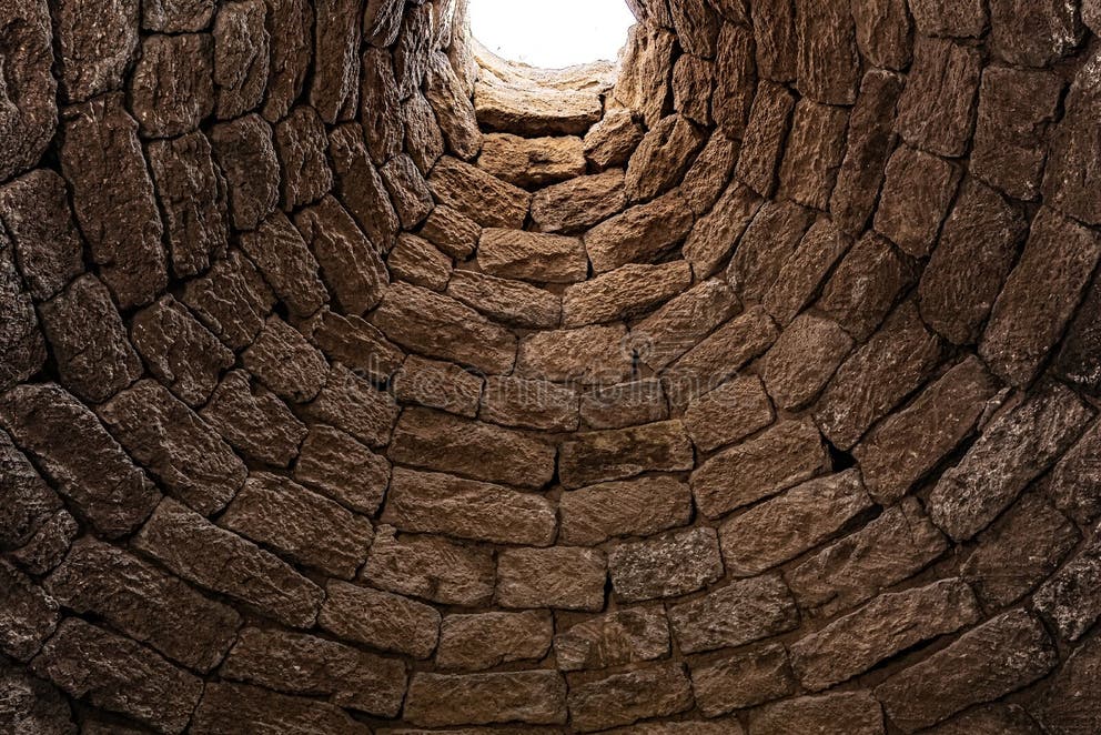 Deep ancient well inside stock photo. Image of islam - 149460104