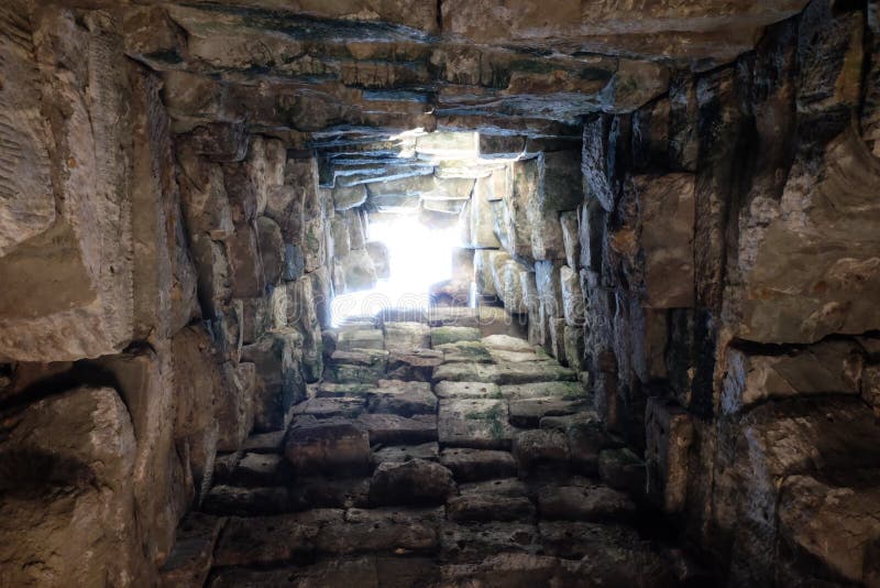 Deep Ancient Well. Masonry. Light at the End of the Tunnel Stock Image ...