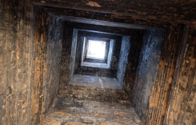 Deep Ancient Well. Masonry. Light at the End of the Tunnel Stock Image ...