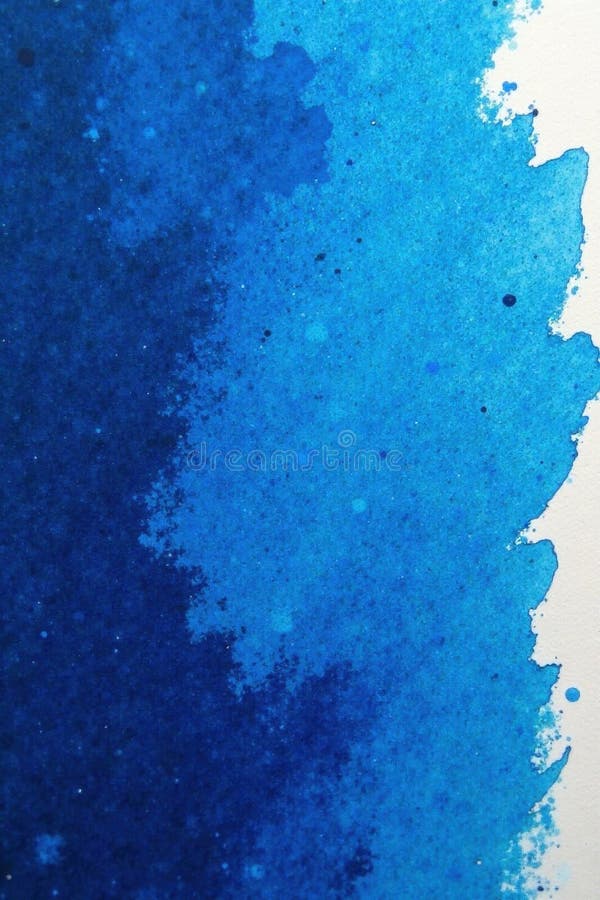 Deep Azure Brushstroke, Rich Blue Paint Splatters, Textured Effect ...