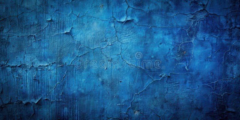 Deep Azure Cracked Wall Texture a Weathered Surface Background ...