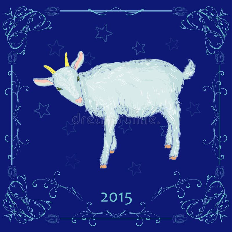 Deep background with goat stock vector. Illustration of domestic - 46030523