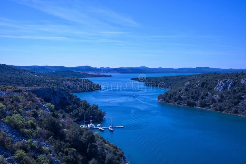 Deep bay on Adriatic sea stock image. Image of landscape - 258238467
