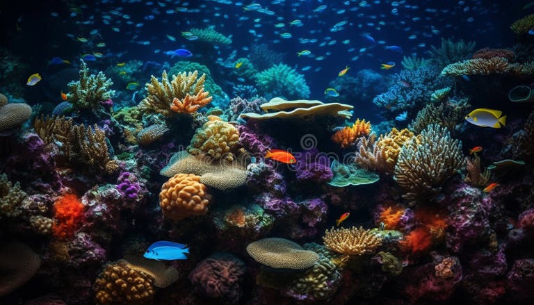 Deep Below, Natural Beauty in Underwater Landscape Generated by AI ...
