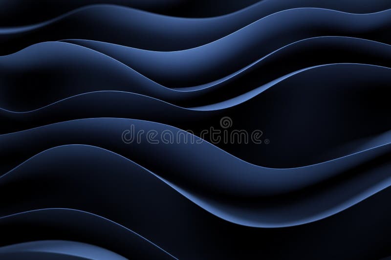 A Deep Black Background with Curving Lines that Cast Soft, Subtle ...