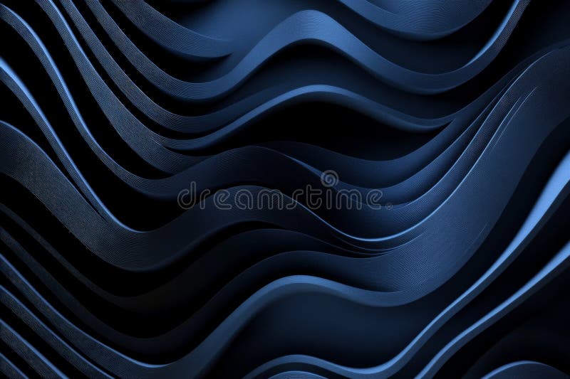 A Deep Black Background with Curving Lines that Cast Soft, Subtle ...