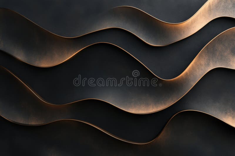 A Deep Black Background with Interlacing Curved Lines Casting Soft ...