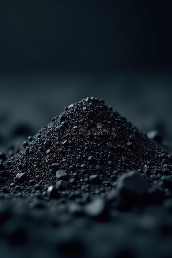 Deep Black Coal; Coarse, Uneven Surface High Resolution Background ...