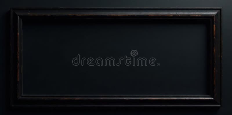 Deep Black Frame Against a Pitch Black Background Intriguing Contrast ...