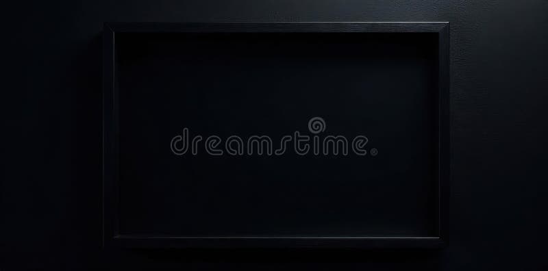 Deep Black Frame Against a Pitch Black Background Intriguing Contrast ...