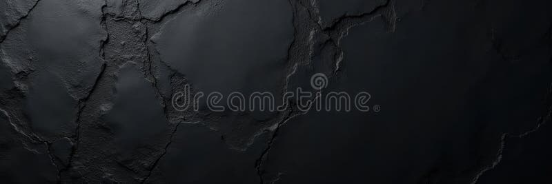 Deep Black, Heavily Textured Wall with Rough, Uneven Surface , Pattern ...