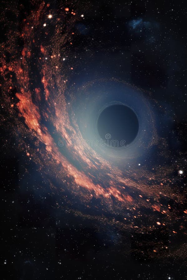 Deep Black Hole in Open Space, Glowing Light and Wormhole in Outer ...