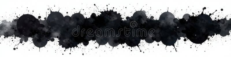 Deep Black Ink Blots, Uneven Texture, White Space , Graphic, Ink Blot ...