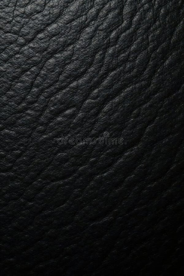 Deep Black Leather Textured Surface Subtle Wrinkles Glossy Design Stock ...