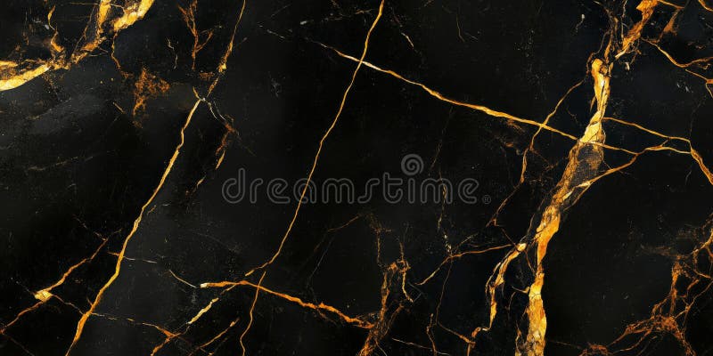Deep Black Marble Background with Striking Gold Veins, Rich Texture ...