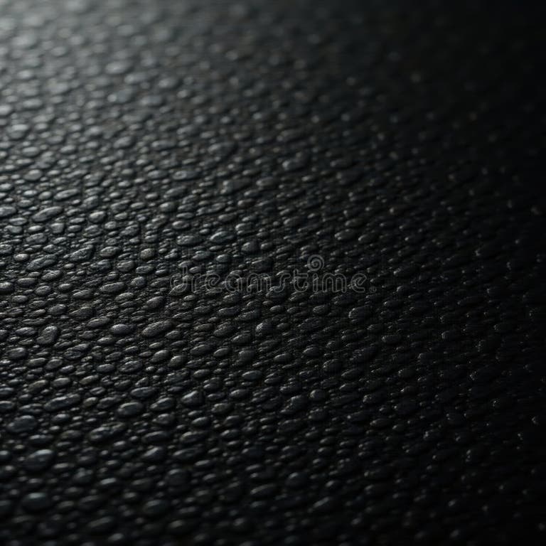 Deep Black Pebbled Leather Texture; Subtle Light Reflection Close-up ...