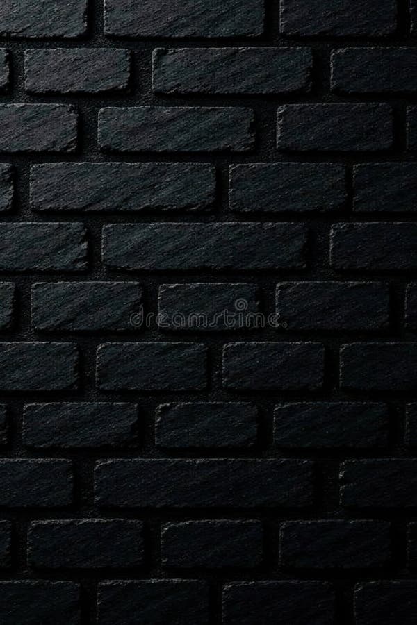 Deep Black, Seamless Brick Texture High Resolution, Matte Finish ...