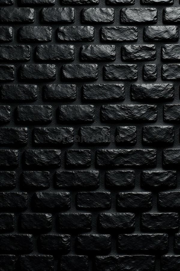 Deep Black Seamless Brick Texture High Resolution Matte Finish ...