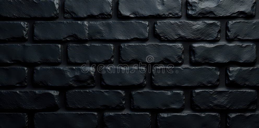 Deep Black, Seamless Brick Texture High Resolution, Matte Finish ...