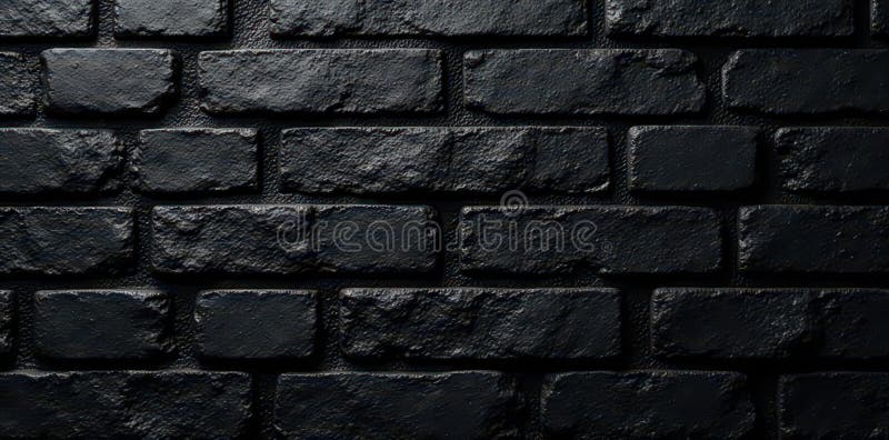 Deep Black, Seamless Brick Texture High Resolution, Matte Finish , High ...