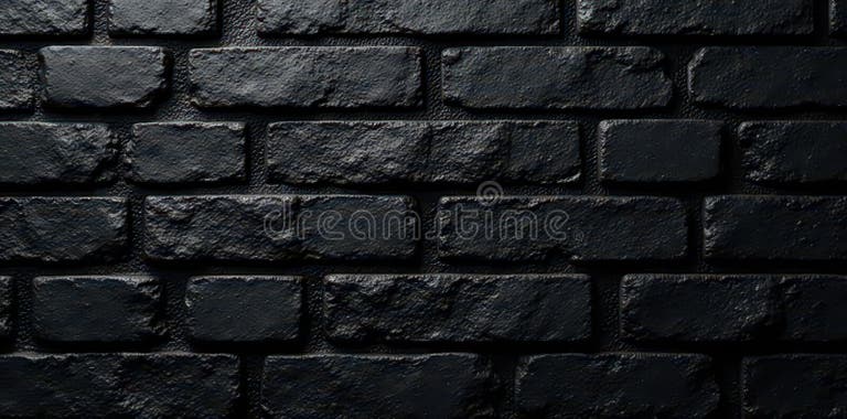 Deep Black, Seamless Brick Texture High Resolution, Matte Finish , High ...