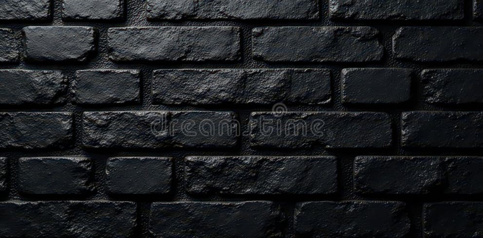 Deep Black, Seamless Brick Texture High Resolution, Matte Finish , High ...