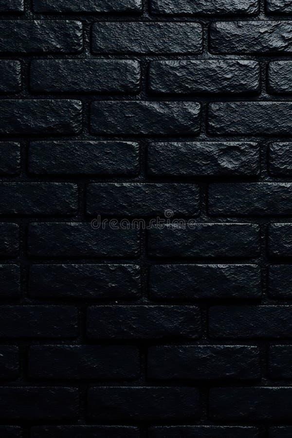 Deep Black, Seamless Brick Texture High Resolution, Uniform Shadowing ...