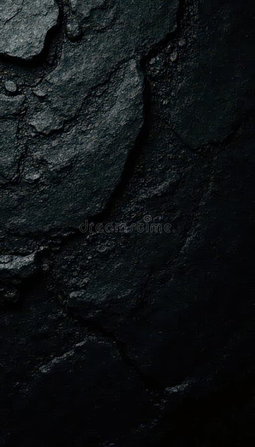 Deep Black Stone Backdrop, Rich in Shadows and Detail , Floor, Material ...