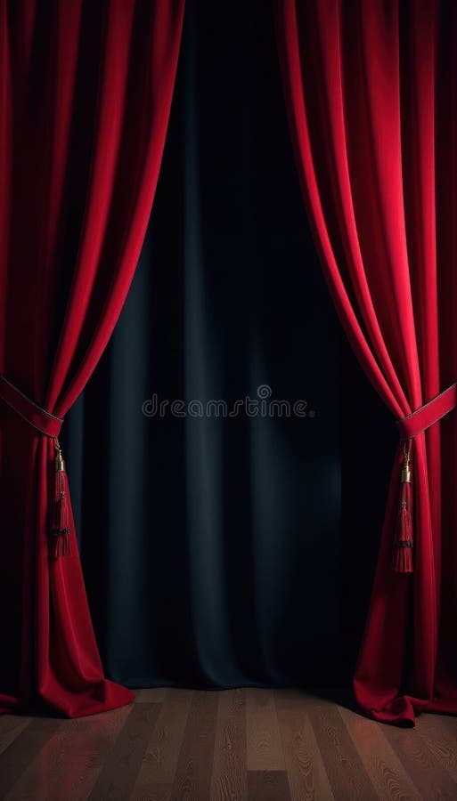 Deep Black Velvet Curtain Backdrop, Dramatic Folds , Elegant, Design ...