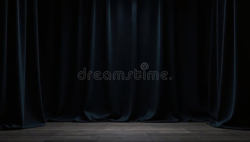 Deep Black Velvet Curtain Backdrop, Elegant Studio Setting, Studio ...