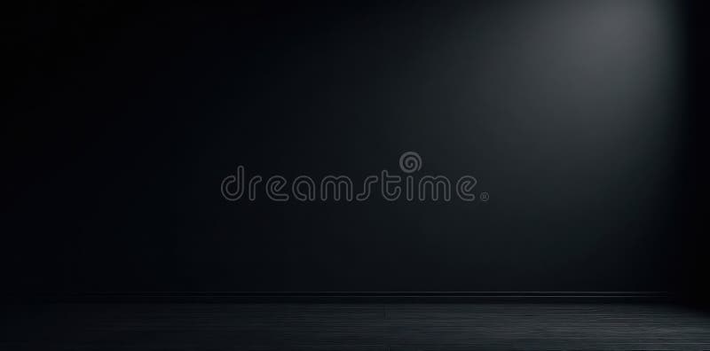 Deep Black Wall Smooth Finish Subtle Light Reflection Shadow Monochrome ...