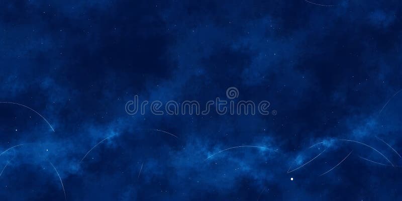 A Deep Blue Abstract Background with Faint White Stars and Curved Light ...