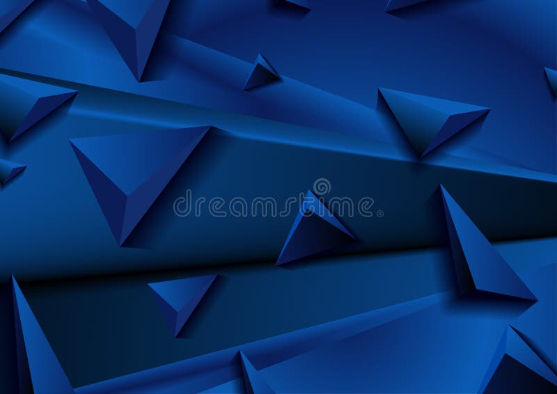 Deep Blue Abstract Corporate Background with 3d Pyramids Stock Vector ...