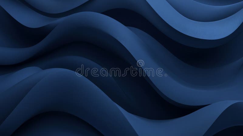 A Deep Blue Abstract Organic Pattern with Wave-like Shapes Flowing ...