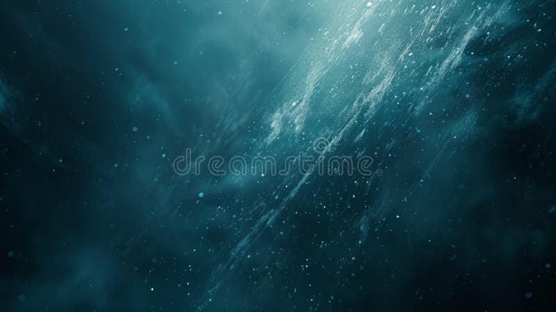 Deep Blue Abstract Underwater Light Rays, Glittering Particles ...