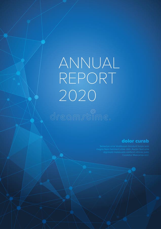 Deep Blue Annual Report Cover Template Stock Vector - Illustration of ...