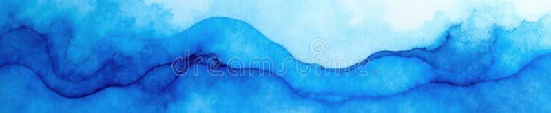 Deep Blue Azure Watercolor Washes, Abstract Art , Design, Bold Stock ...