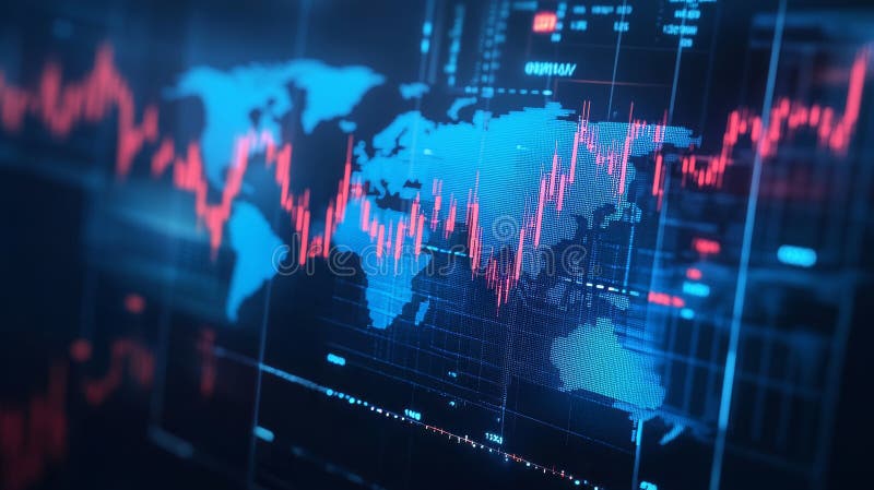 Swing Trading Concept with Financial Charts, Notepad, and Red Pen on a ...