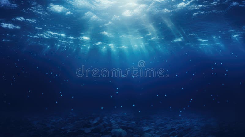 Deep Blue Background, Abstract Illustration Stock Illustration ...