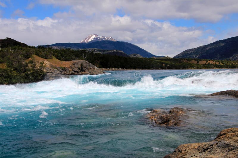 Deep Blue Baker River, Chile Stock Photo - Image of cochrane, adventure ...