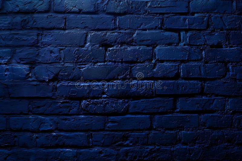 Deep Blue Brick Wall Texture Background Stock Illustration ...